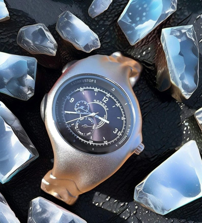Y2K Watch | Vintage Sport Chronograph Watch | Retro Futuristic Watch ...