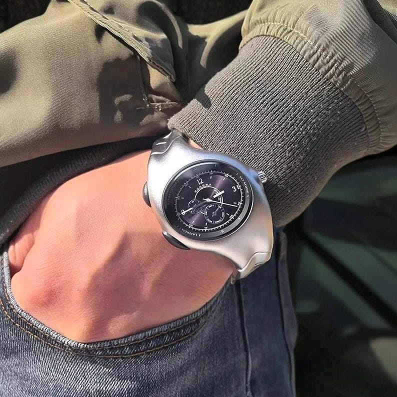 Y2K Watch | Vintage Sport Chronograph Watch | Retro Futuristic Watch ...
