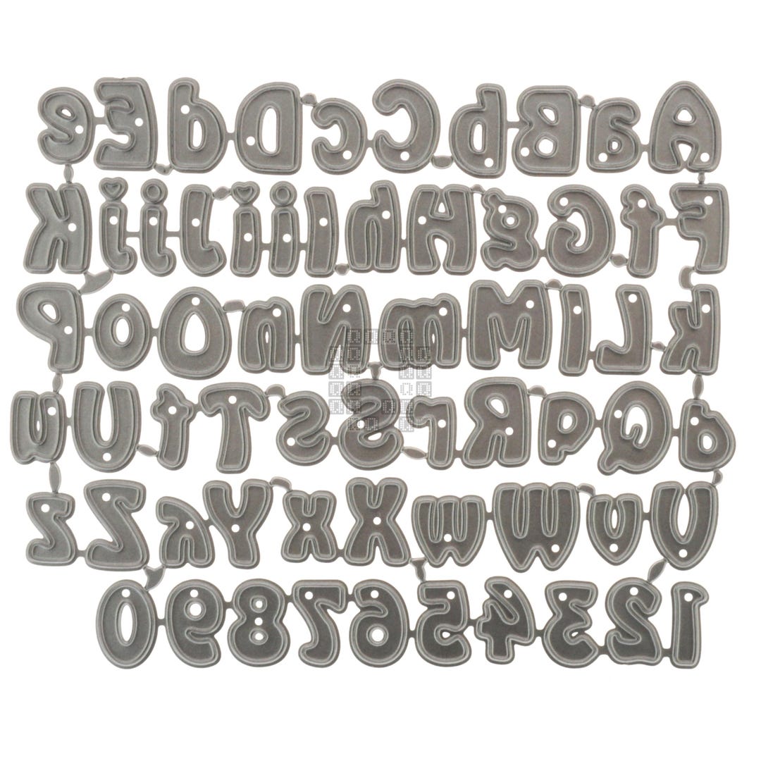 Uppercase/lowercase Alphabet and Numbers Metal Cutting Die Set - Etsy