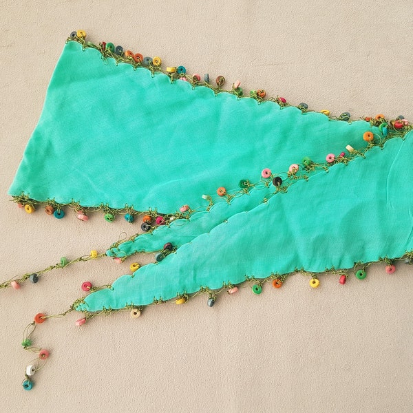 Scarf With Beads - Etsy