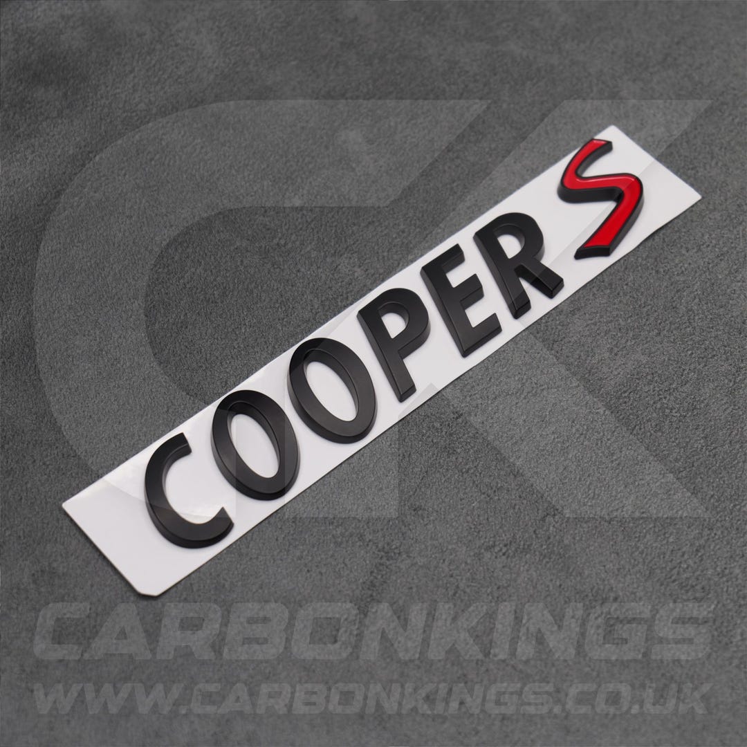 Matte Black Mini Cooper S Boot Badge Letters for R53 R56 F56 R55 R52 ...