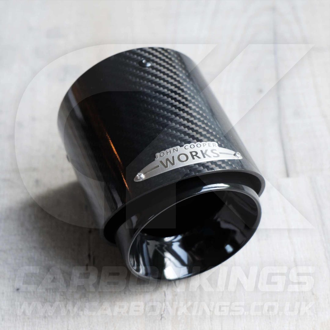 72mm Mini JCW Carbon Fibre & Black Exhaust Tip for R55 R56 R57 R58 R59 ...