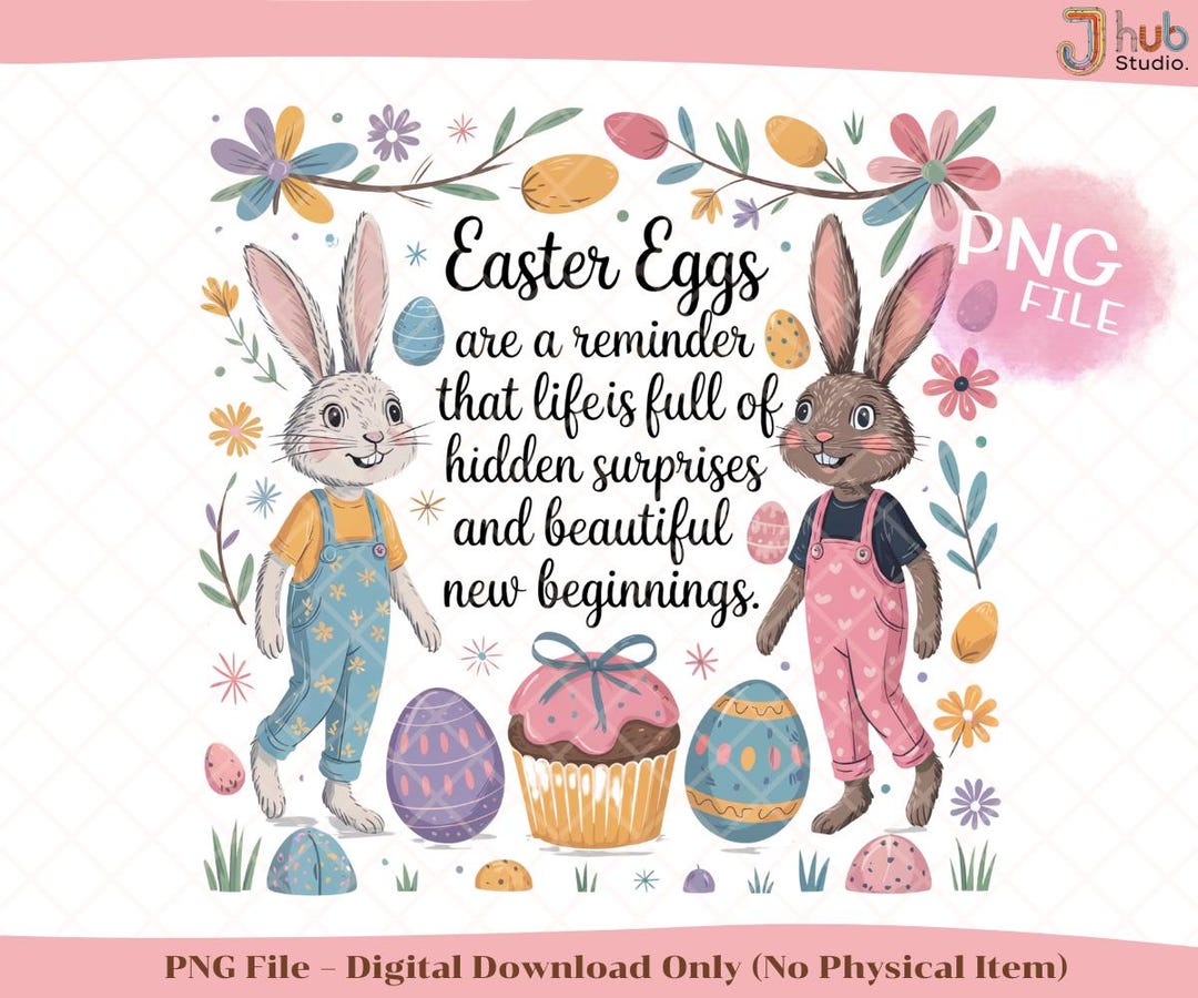 Easter Bunny Clipart | Cute Spring Rabbits PNG | Pastel Easter Digital ...