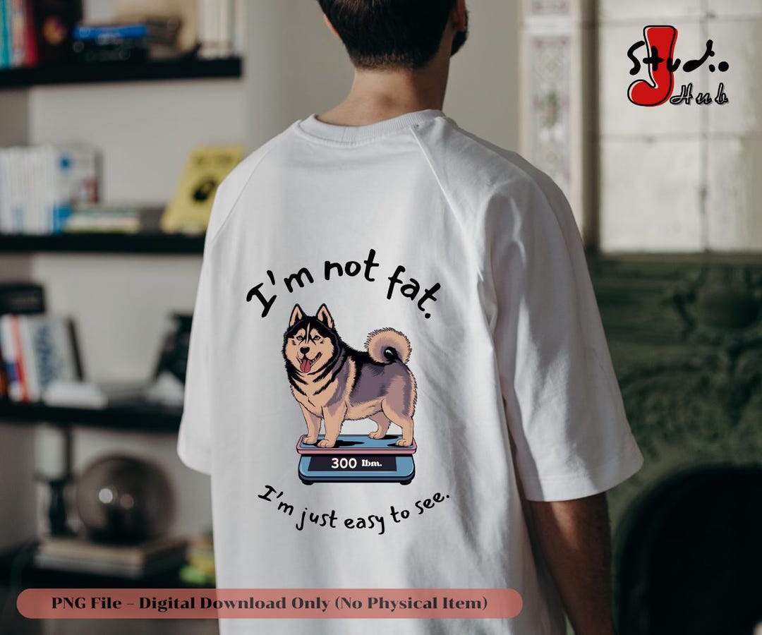 Fat Siberian Husky PNG | Cute Husky Clipart | Chubby Husky Digital ...