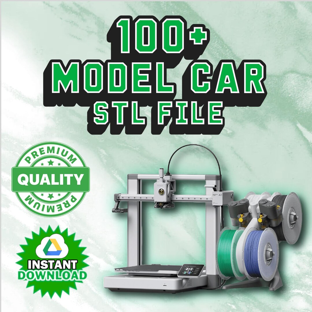 100+ Model Car STL File Bundle, Ultimate Car STL Pack, 3D Printing Car ...