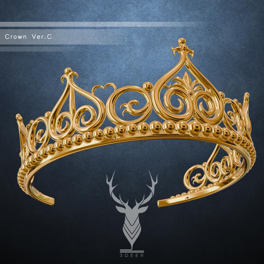 Princess Anneliese Crown Ver.c 3D Printable STL Files Digital Item - Etsy