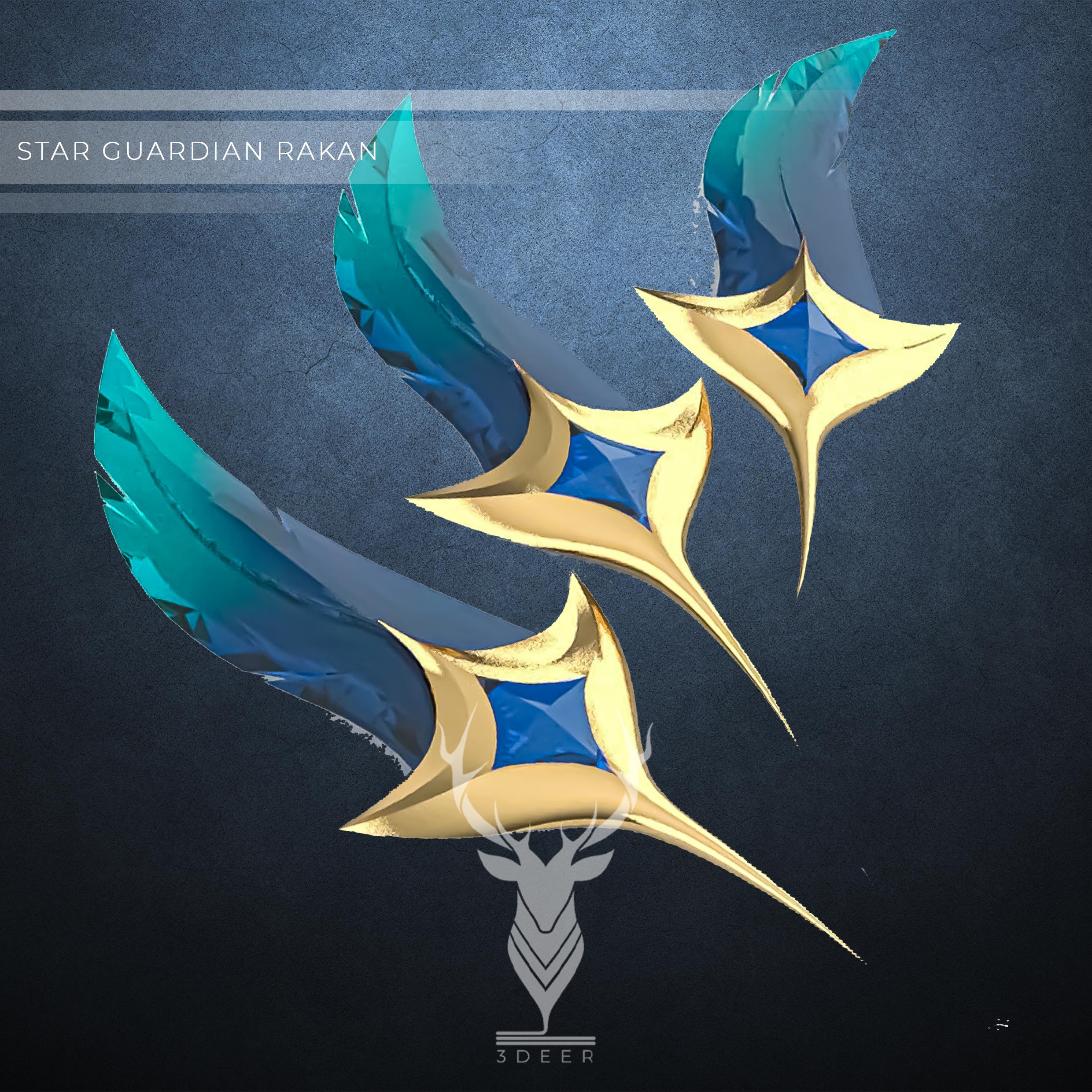 Star Guardian Rakan Feather Blade Cosplay 3D Model Stl File/digital ...