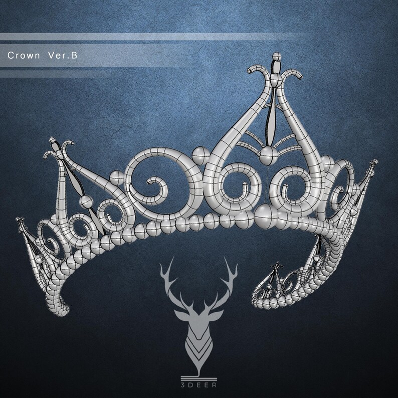 Princess Anneliese Crown Ver.b 3D Printable STL Files Digital Item - Etsy