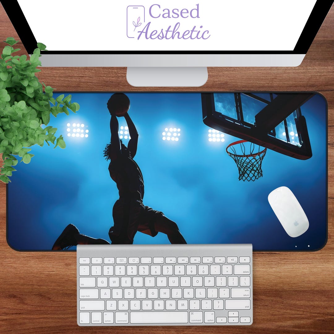 Basketball Sport Desk Mat, Desk Organizer, Playmat, Deskmat, Placemat ...