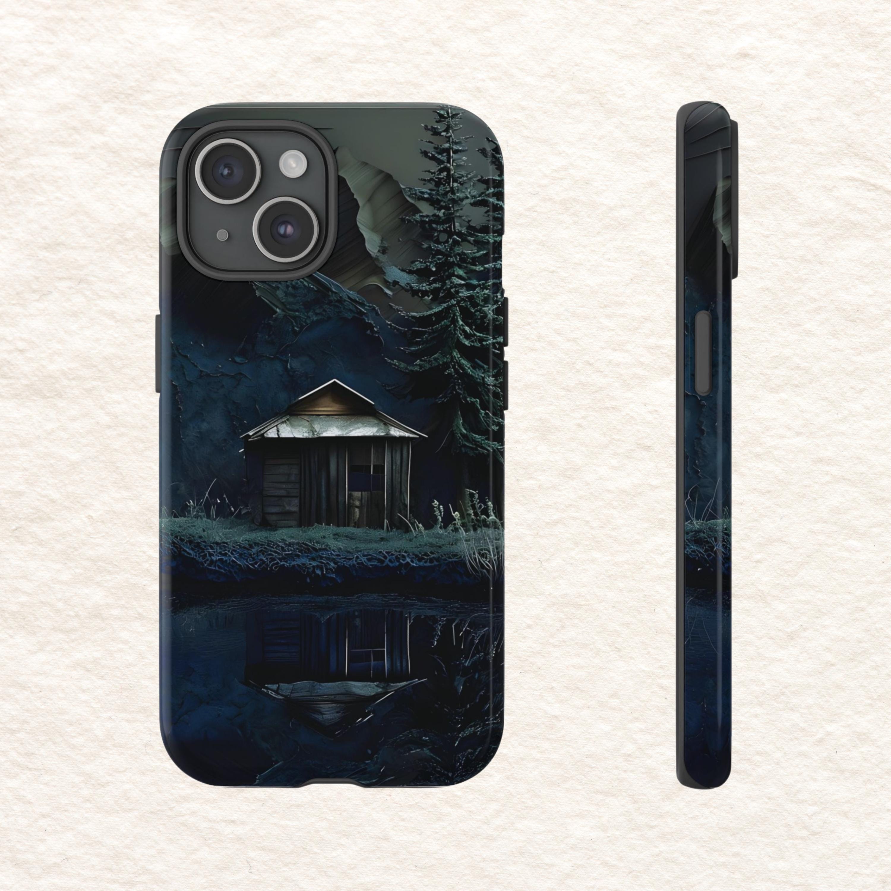 Nature Phone Case, Cute Mountain Cabin Outdoorsy iPhone Case, iPhone 16 ...