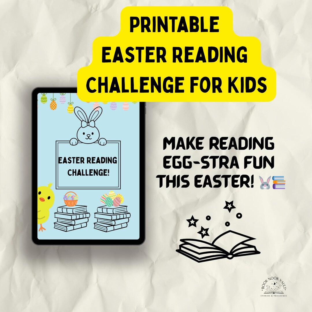 Printable Easter Reading Challenge for Kids | Fun Spring Literacy ...