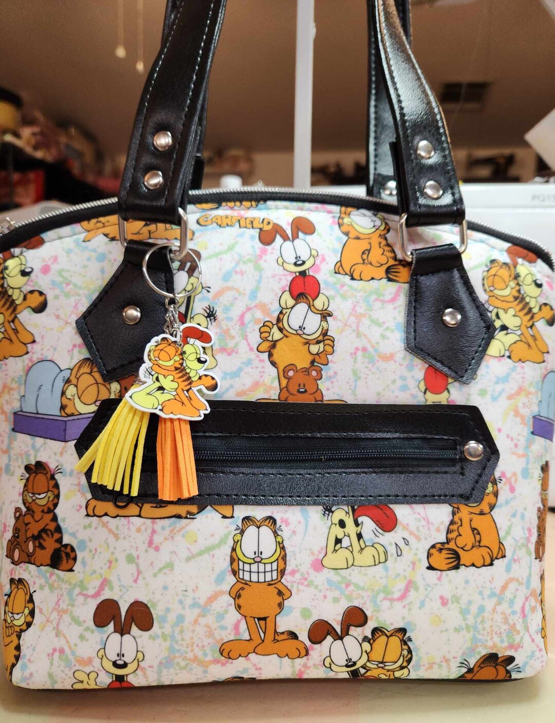 Garfield & Odie, Domed Handbag, Shoulder Bag, Custom Handbag, Purse, 80 ...