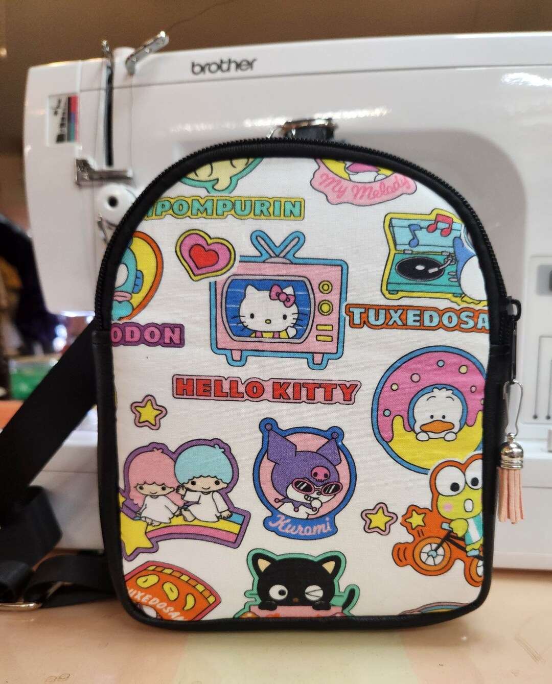 Sanrio, Hello Kitty, Small, Backpack, Crossbody, Custom, Handmade, 80's ...