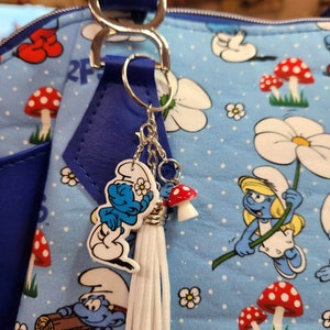 Smurf Friends, Mushroom Cutouts, Purse, Handbag, Shoulder Bag, 80's ...