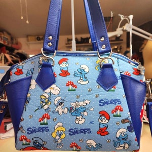 Smurf Friends, Mushroom Cutouts, Purse, Handbag, Shoulder Bag, 80's ...