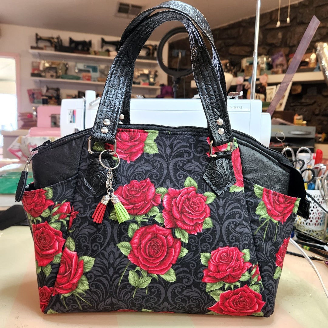 Custom Handcrafted Red Roses Handbag Stylish and Practical - Etsy