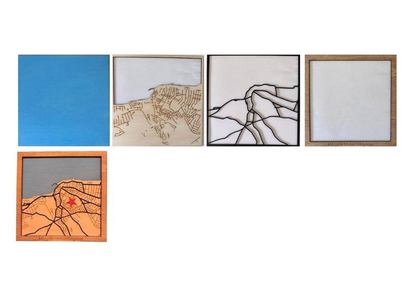 London UK Layered Laser Cut Map - 3d Map - SVG - Lightburn - PDF ...