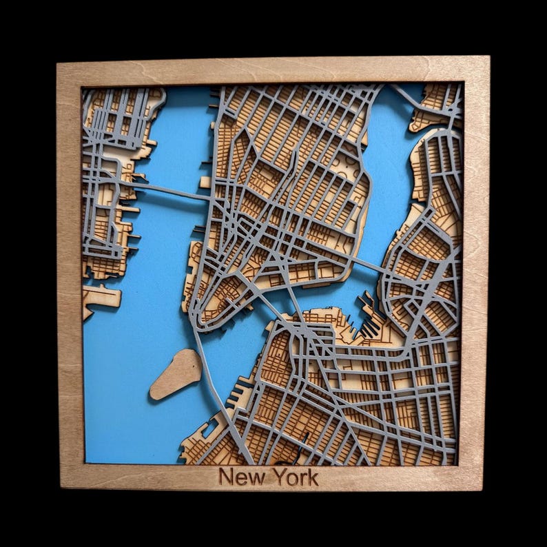 Custom Made Layered Map - Laser Cut - 3d Map - SVG - Lightburn - Dxf ...