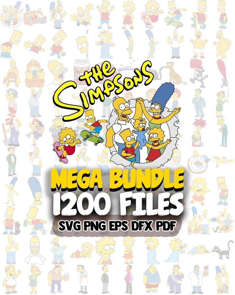 The Simpsons Png Svg Bundle, Simpsons Cut Files for Cricut Silhouette ...