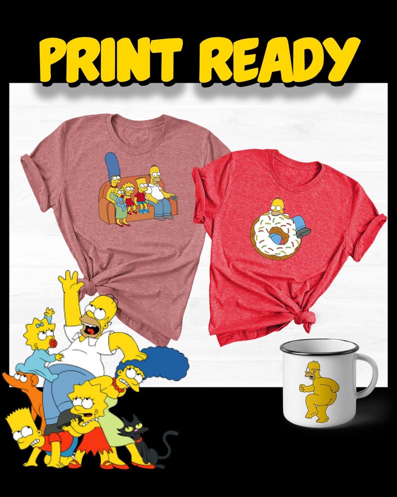 The Simpsons Png Svg Bundle, Simpsons Cut Files for Cricut Silhouette ...