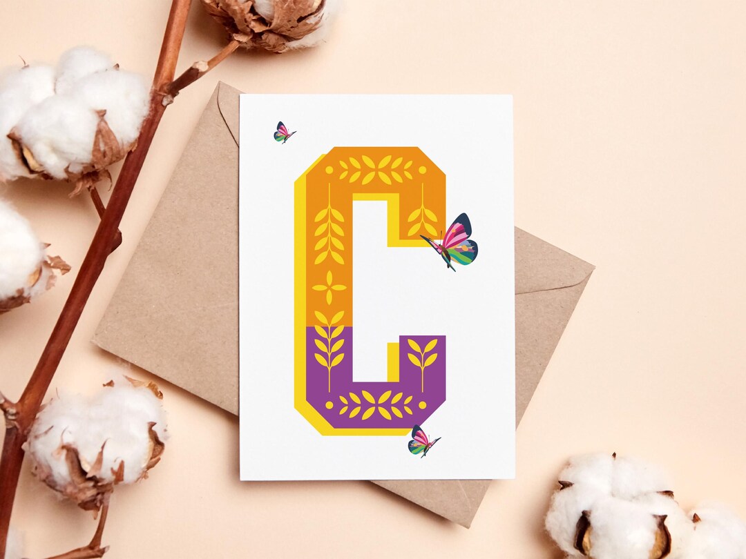 Initial, Monogram C, Letter C, Birthday Cards, Initials, Birthday ...