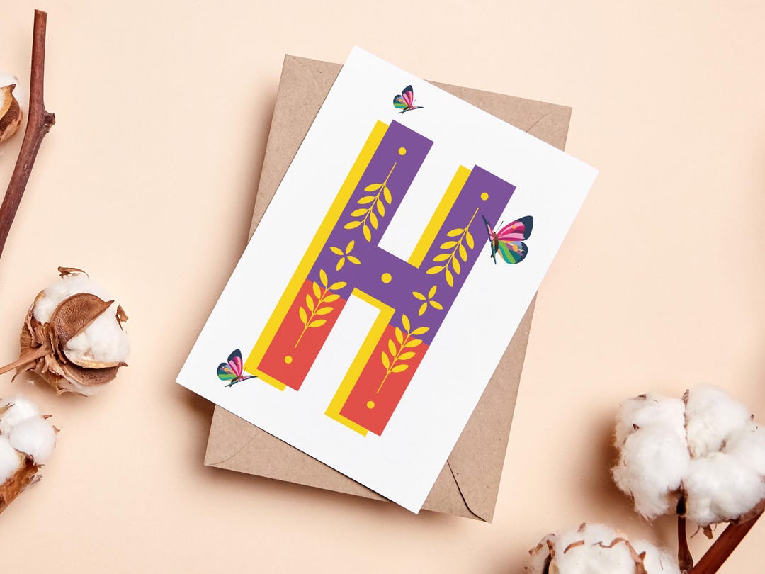 Initial, Monogram H, Letter H, Birthday Cards, Initials, Birthday ...