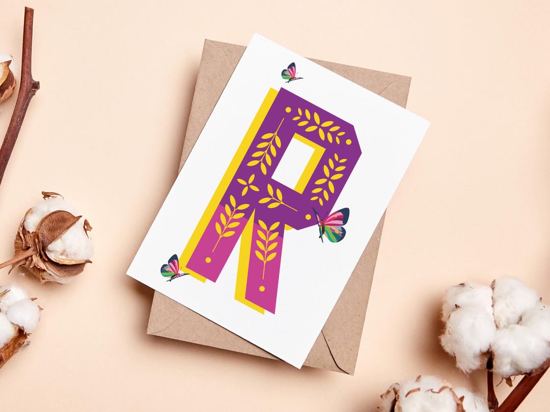 Initial, Monogram R, Letter R, Birthday Cards, Initials, Birthday ...