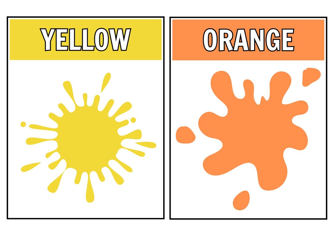 Paint Splat Color Flash Cards, Education, Teacher Tool, Homeschooling ...