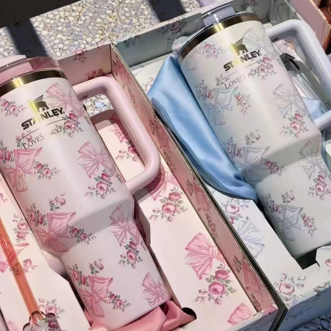 Custom Stanley Cup, 40 Oz Tumbler Love shack fancy stanley, Pink Bow ...