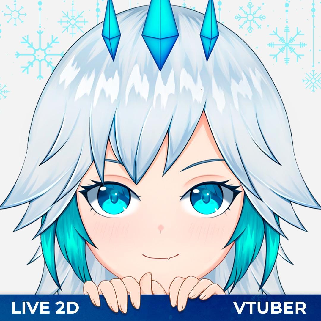 Ice Queen Vtuber Model, Ready to Use Live 2D for Vtube Studio Custom ...