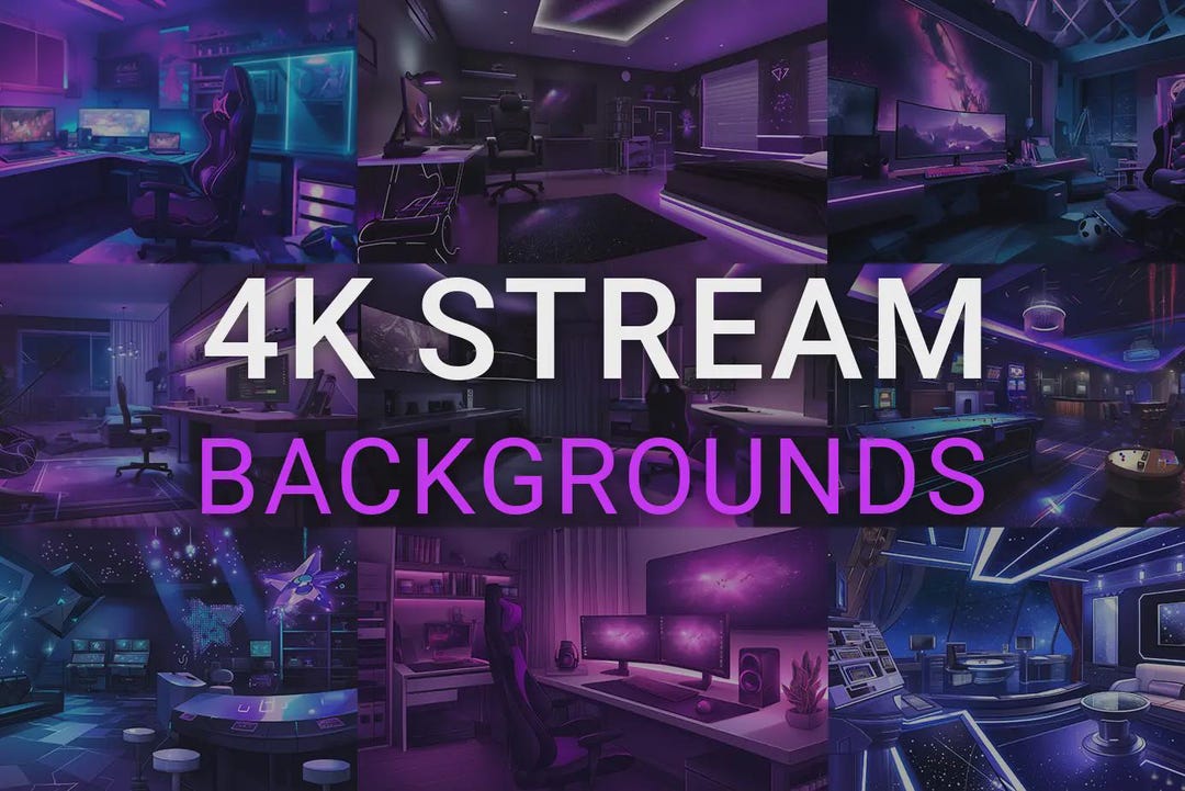Stream Backgrounds Pack: 4K Animated & Static Backgrounds for Streaming ...