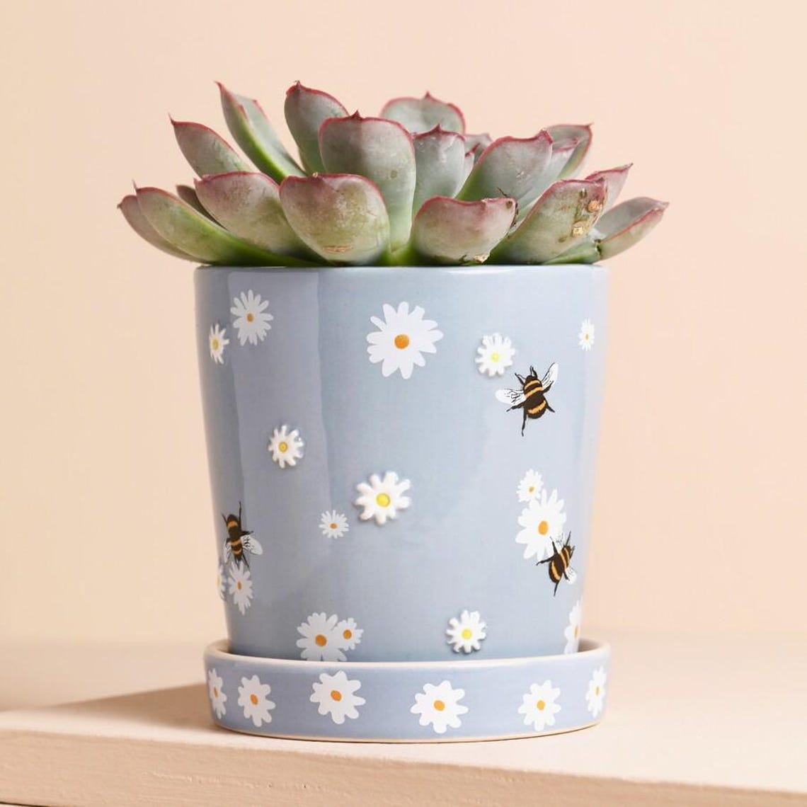 Bees and Flowers Mini Planter and Stand | Bees and Flowers Planters ...