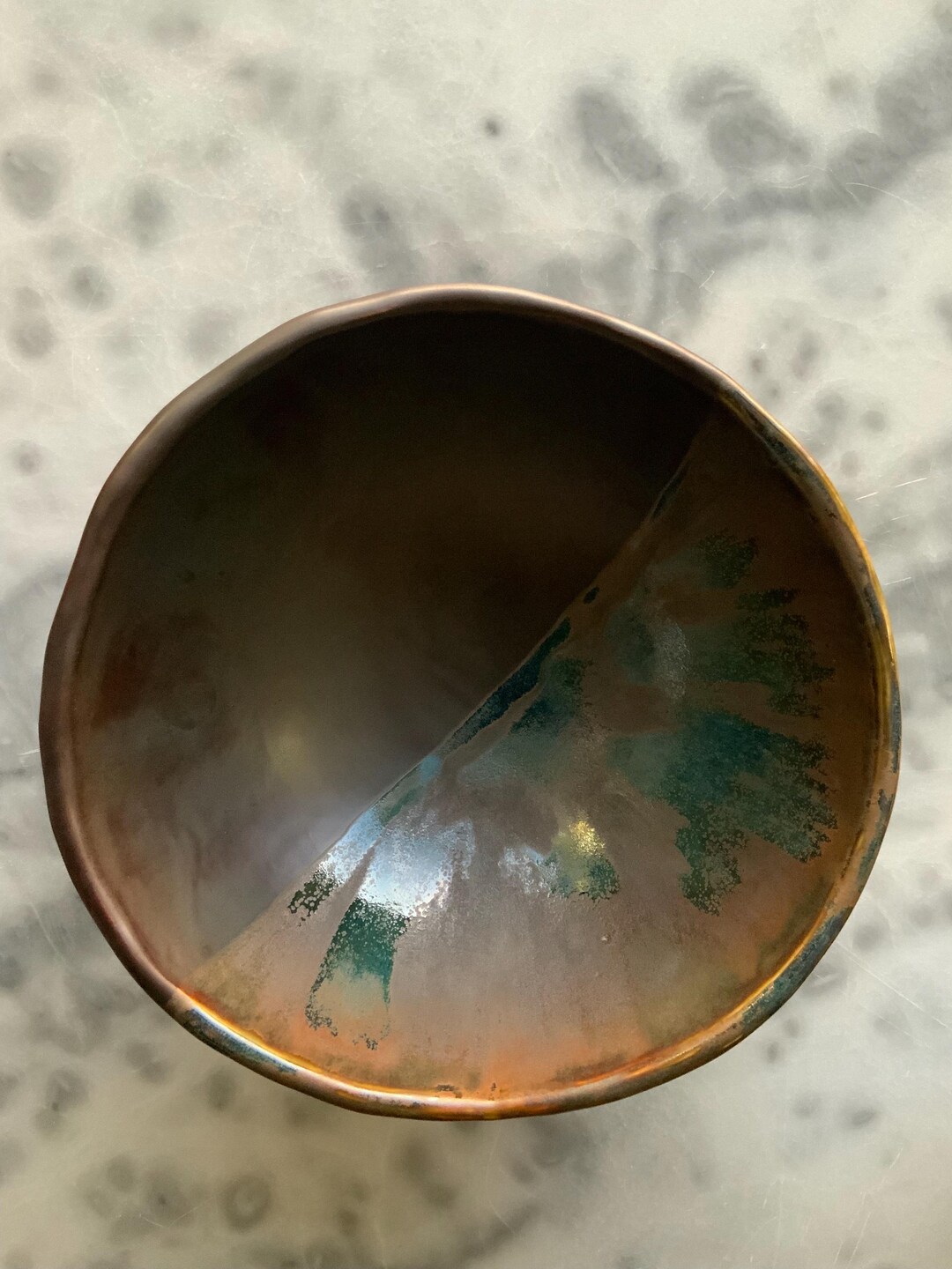 Green Sheen Hand Built Pottery Bowl (medium) - Etsy