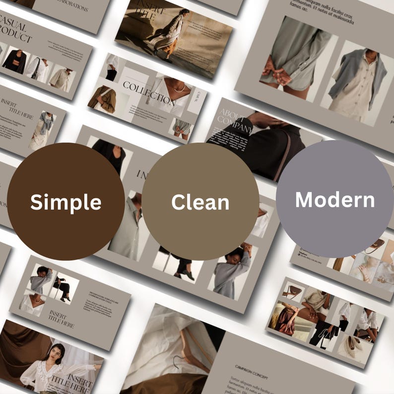 Fashion Presentation Template ”sandy” – Portfolio Presentation Canva ...