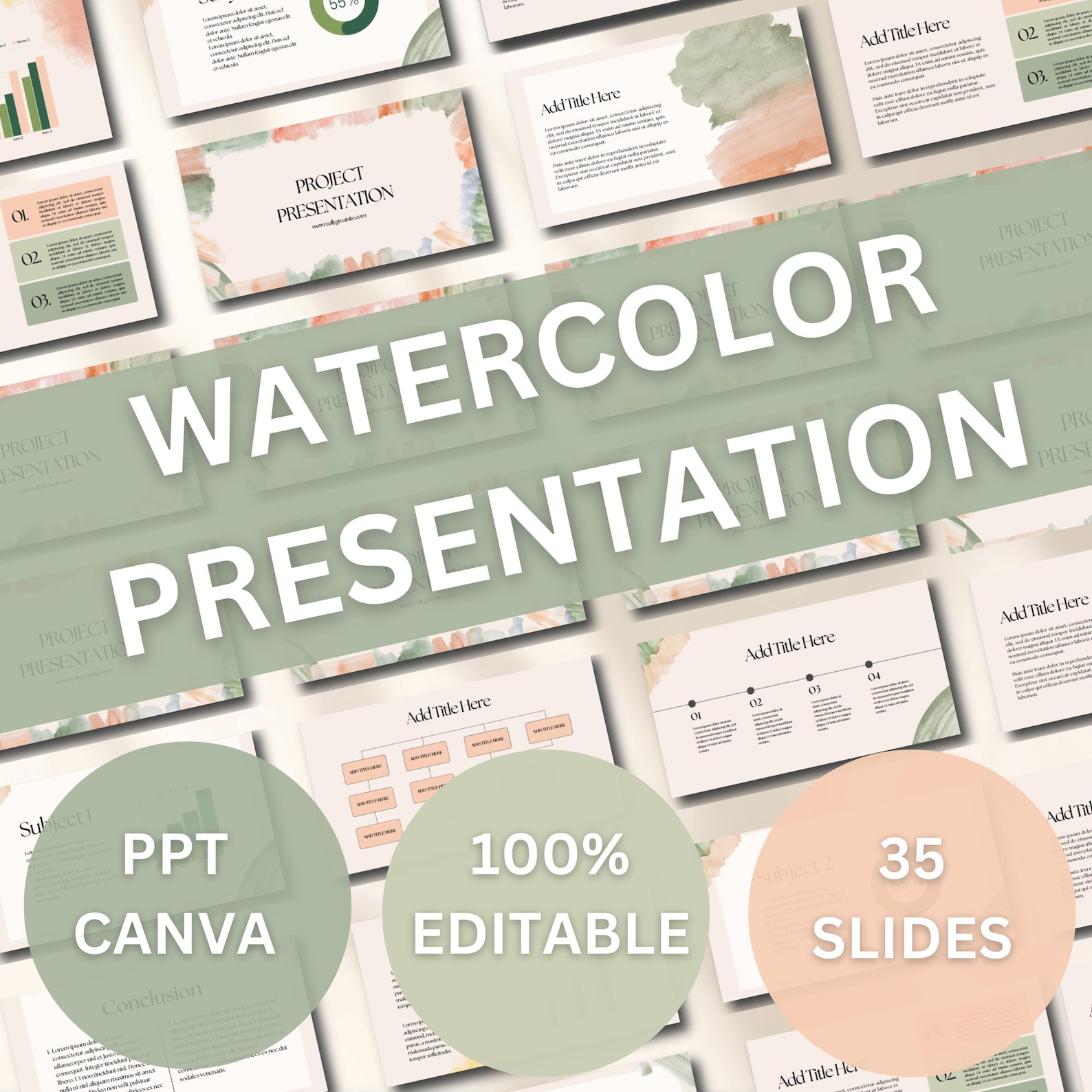 Watercolor Powerpoint Template– Watercolor Templates - Watercolor ...
