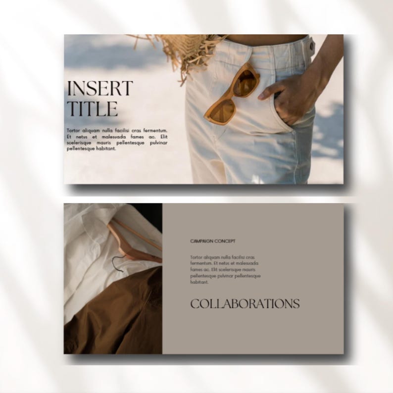 Fashion Presentation Template ”sandy” – Portfolio Presentation Canva ...