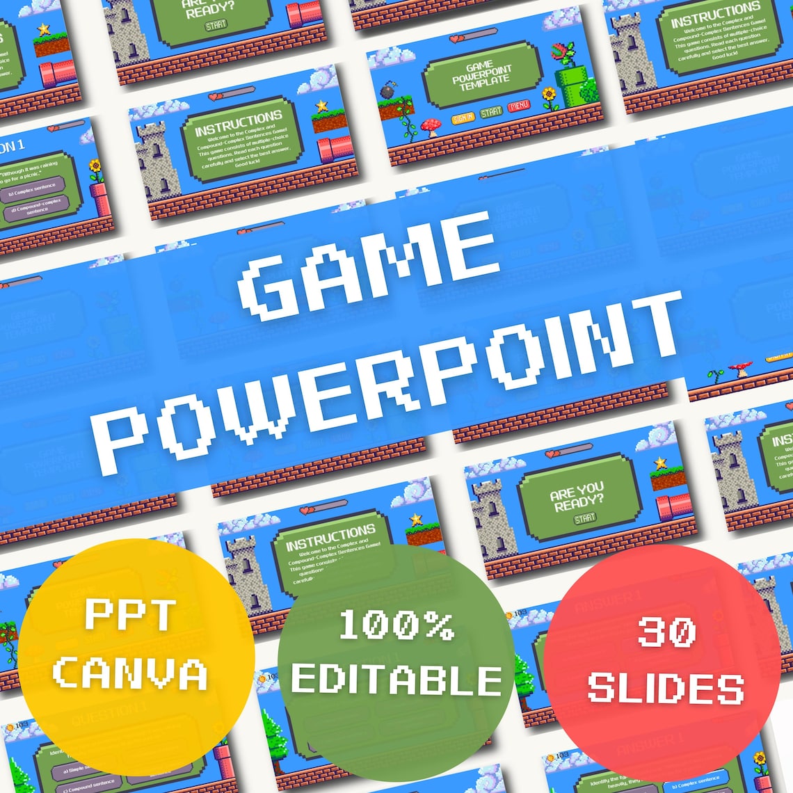 Game Powerpoint Tempate | Customizable Powerpoint Game | Quiz Games ...