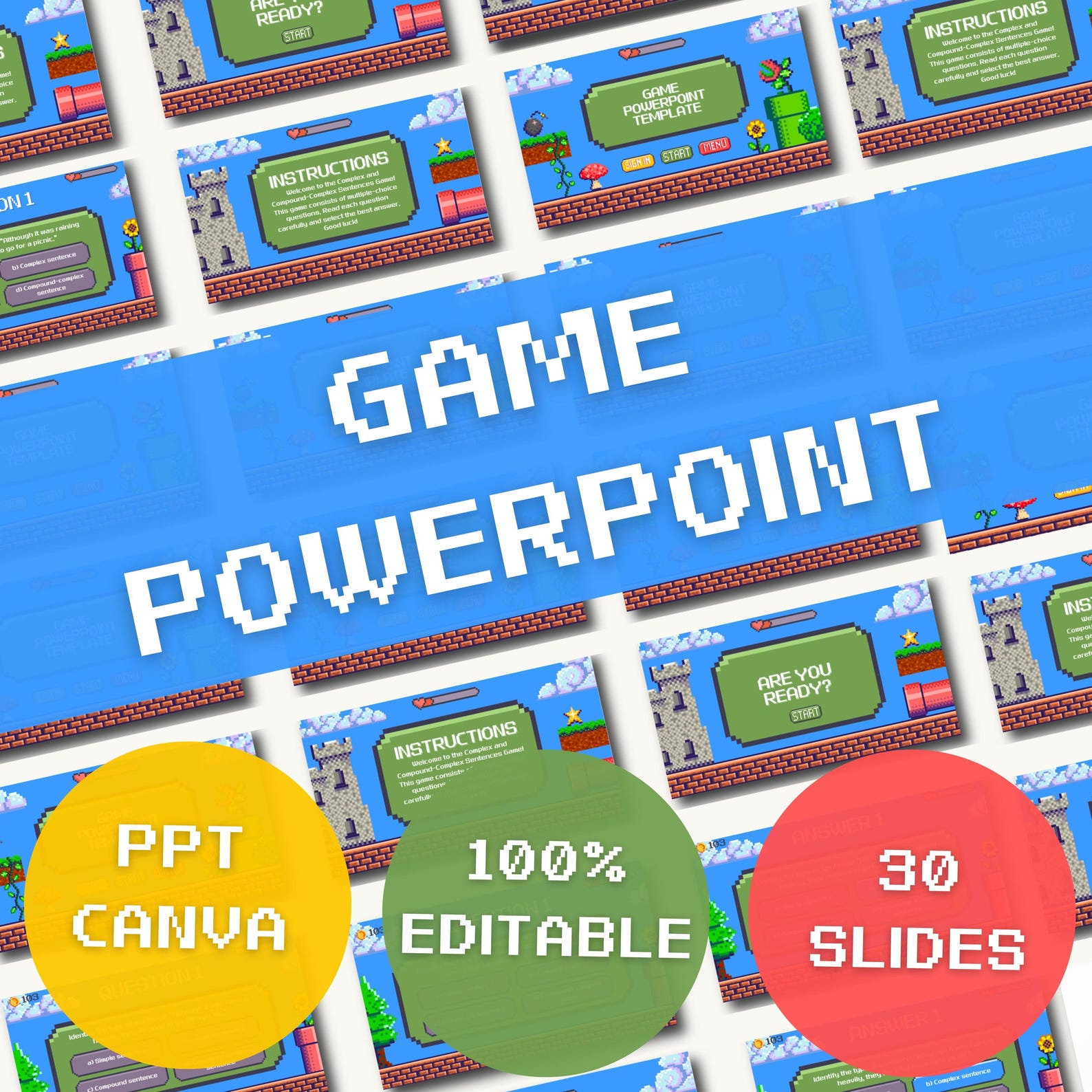 Game Powerpoint Tempate | Customizable Powerpoint Game | Quiz Games ...