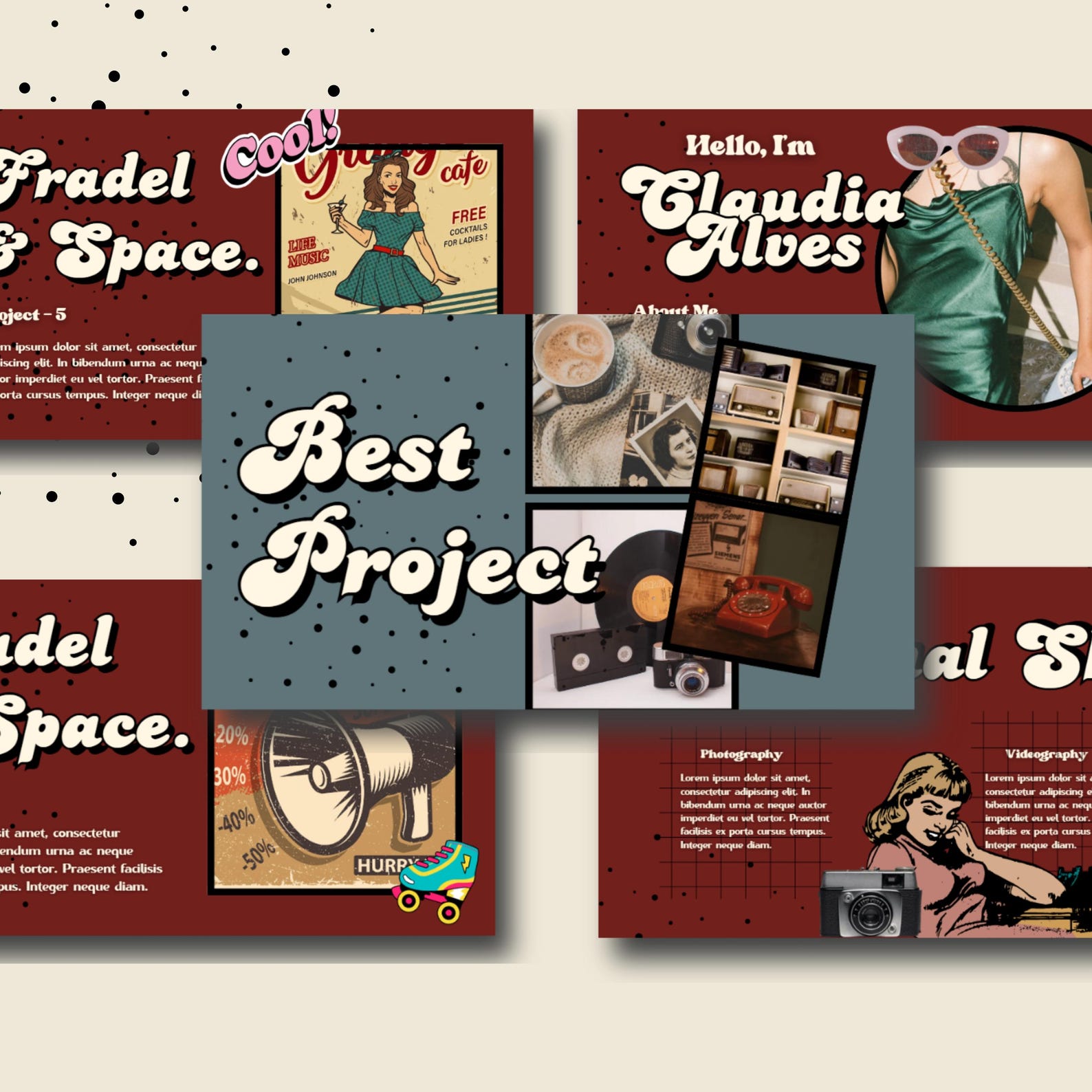 Retro Powerpoint Template, Retro Powerpoint Theme, 70s, 80s Style ...