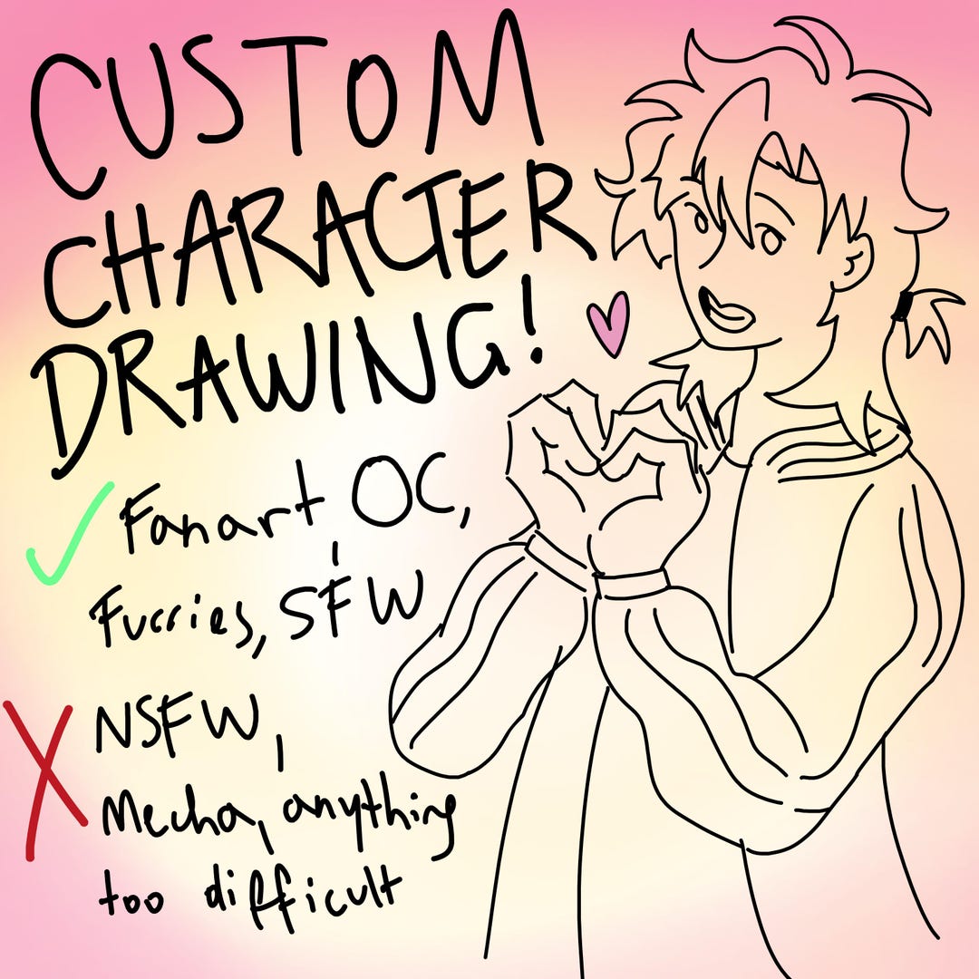 Custom Character Drawing Commission (halfbody; OC, Fanart) - Etsy
