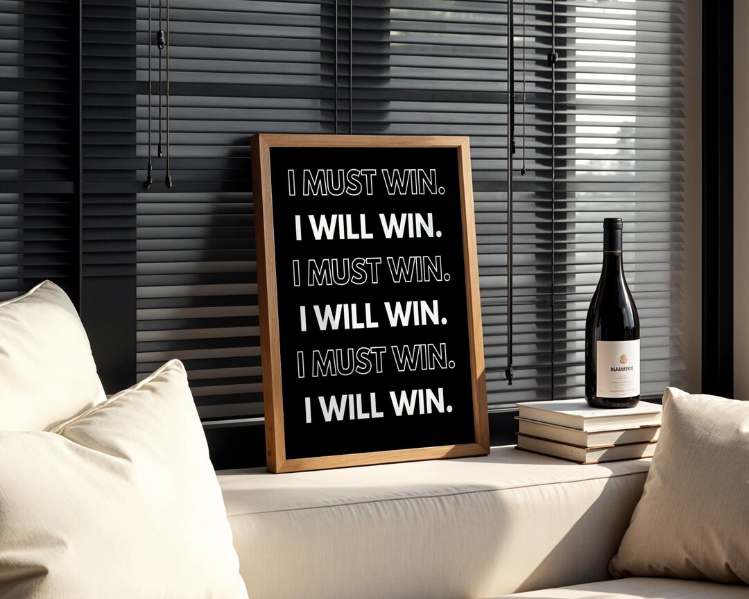 I Must Win I Will Win: Motivational Wall Arts, High Quality Matte Paper ...
