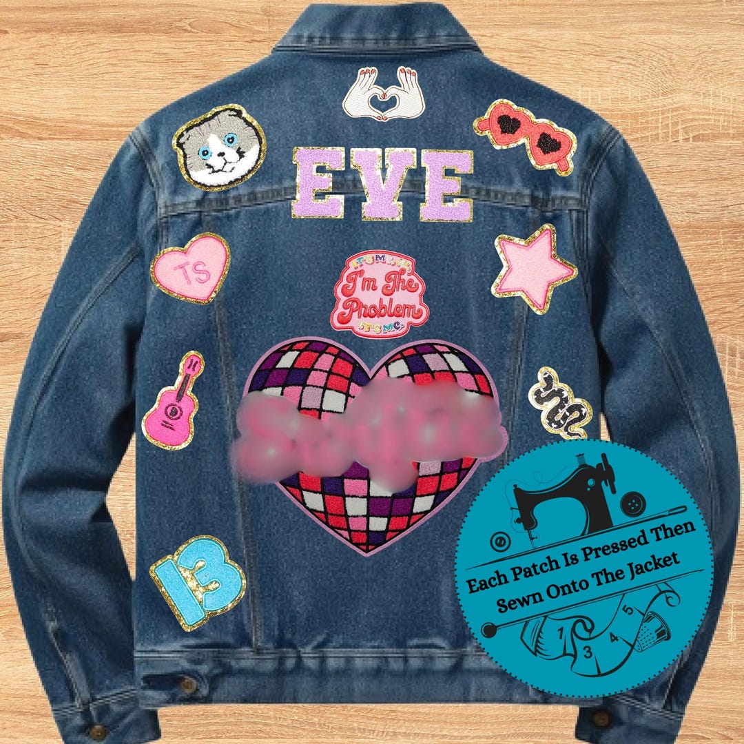 Custom Denim Jacket | TS Eras, Showgirl, Ophelia, Lover, Poets - Etsy