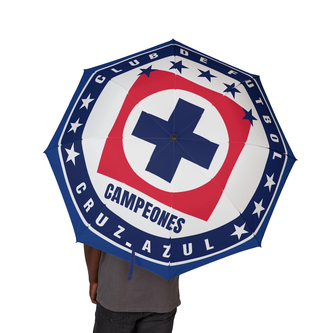 Cruz Azul Umbrella | Liga MX Soccer Fan, Foldable Rain Protection - Etsy