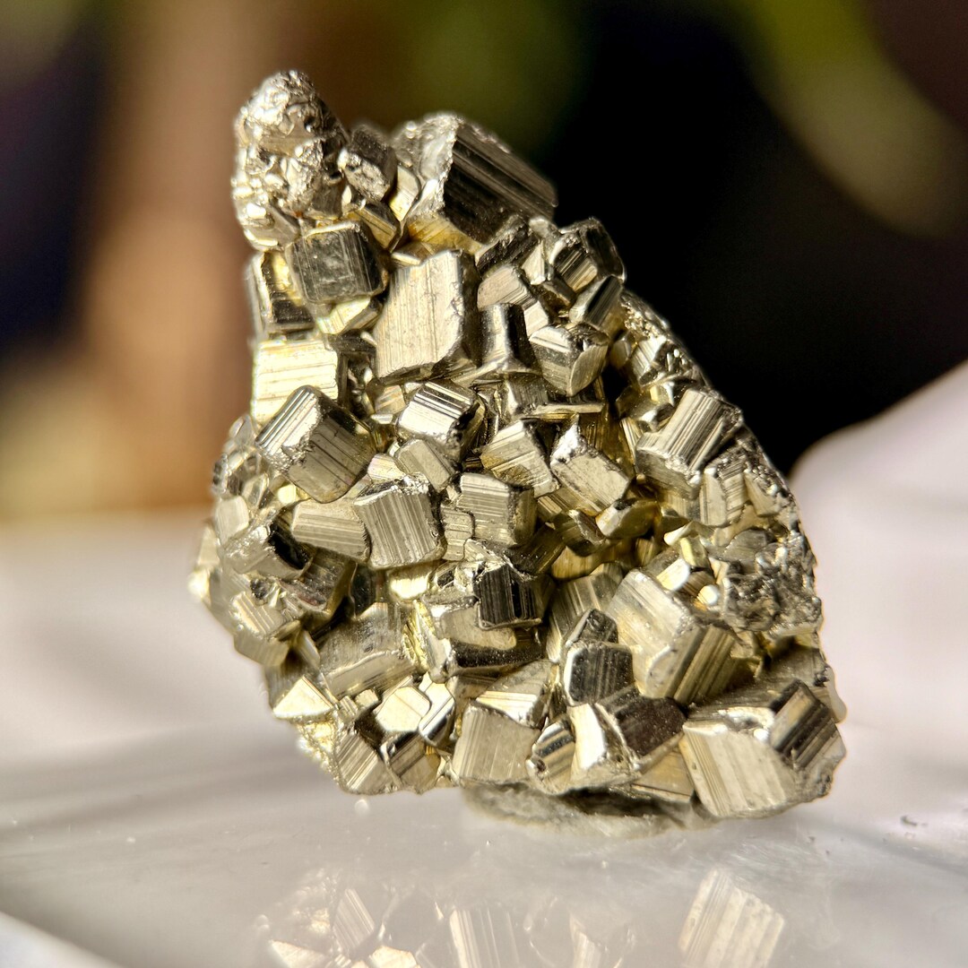 Natural Pyrite Crystal Cluster | Raw Peruvian Pyrite Specimen – Mineral ...