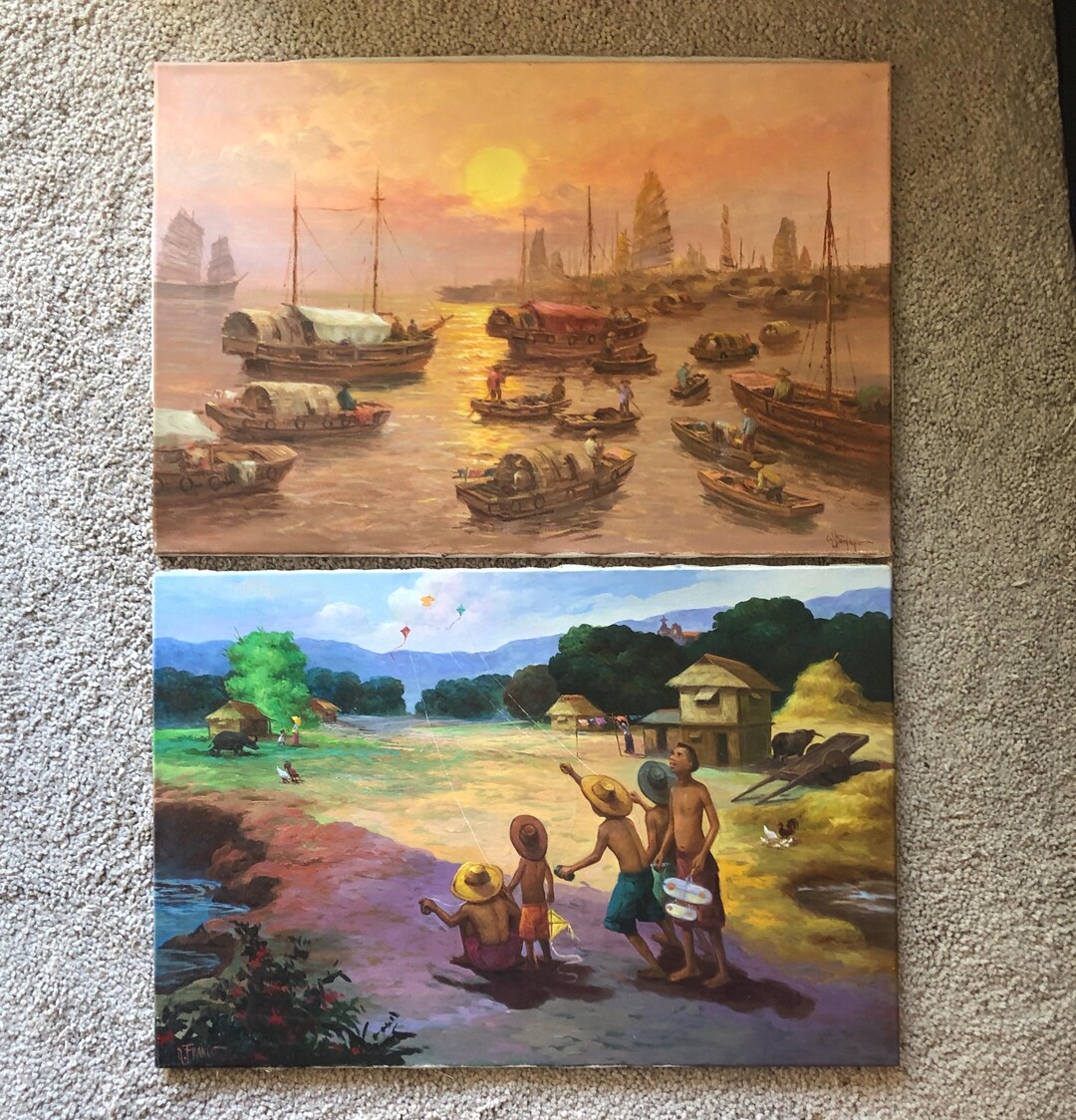 Vintage Philippine Paintings by Filipino Artists: Franco - Village ...