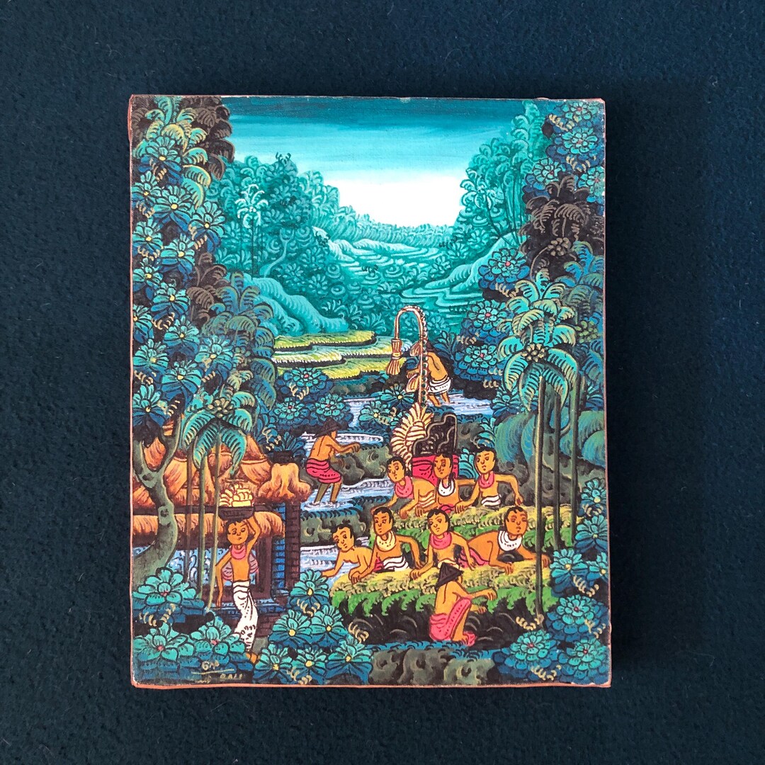 Ubud Bali Indonesia Young Artists Vintage 1960s Signed Miniature Canvas ...
