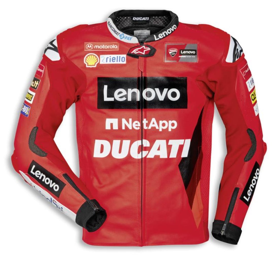 Ducati Lenovo Leather Racing Jacket: Cowhide Motogp Motorbike Jacket - Etsy