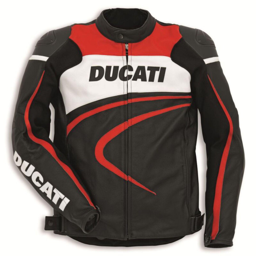Ducati Motorbike/motorcycle Cowhide Leather Jacket With CE Approved ...