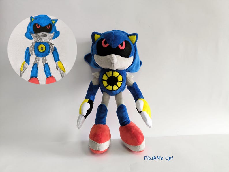 Custom OC Plush From a Digital Art, Like Bootleg Metal Sonic Sonic ...
