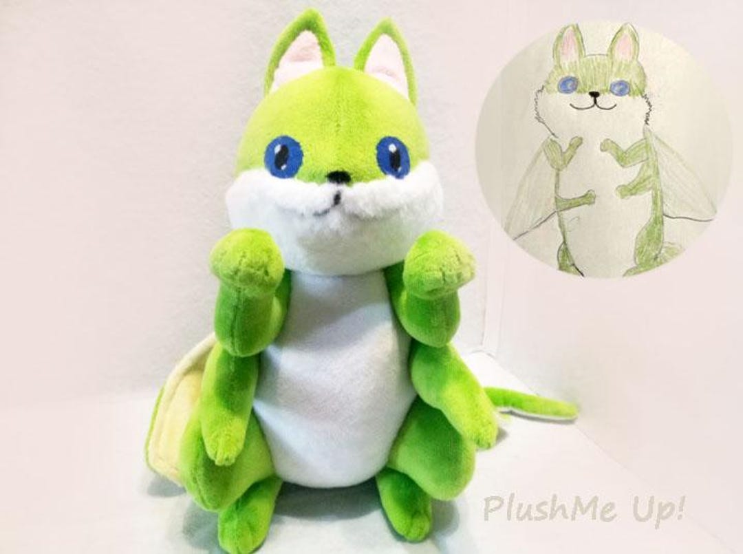 Drawing Into a Real Plush, Toy Commission, Custom Plush From a Picture ...